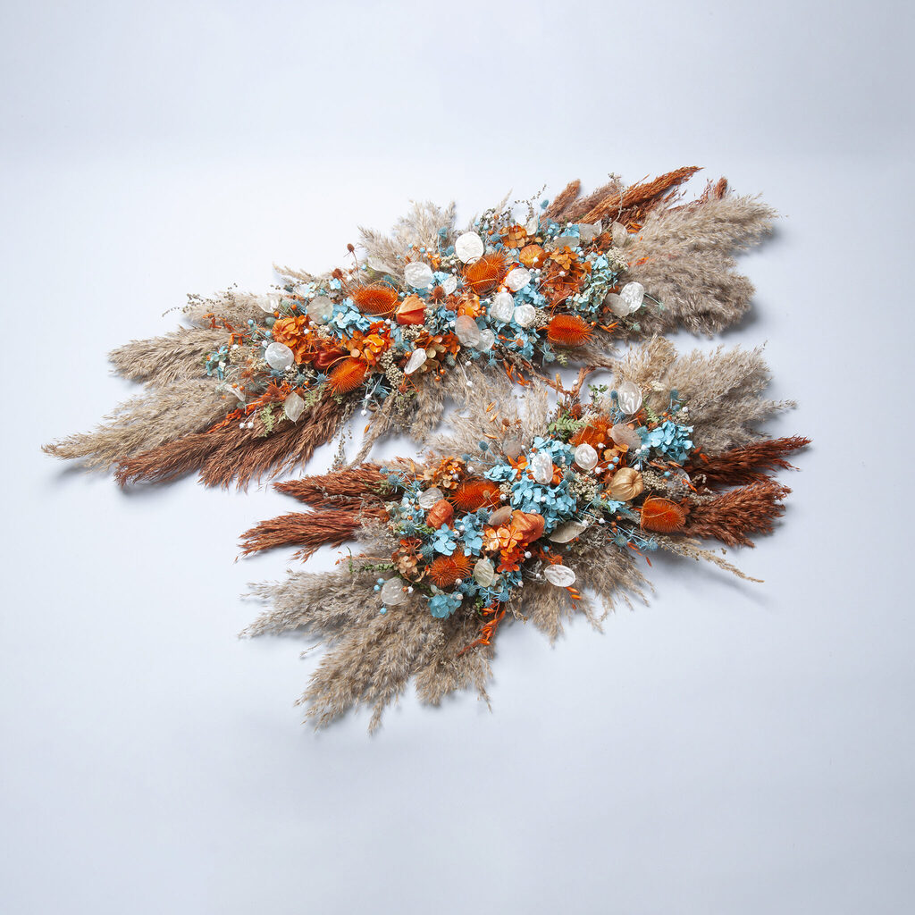 Tiffany Big Wedding Arch Decor - 7LeafShop Dried Wedding Bouquets